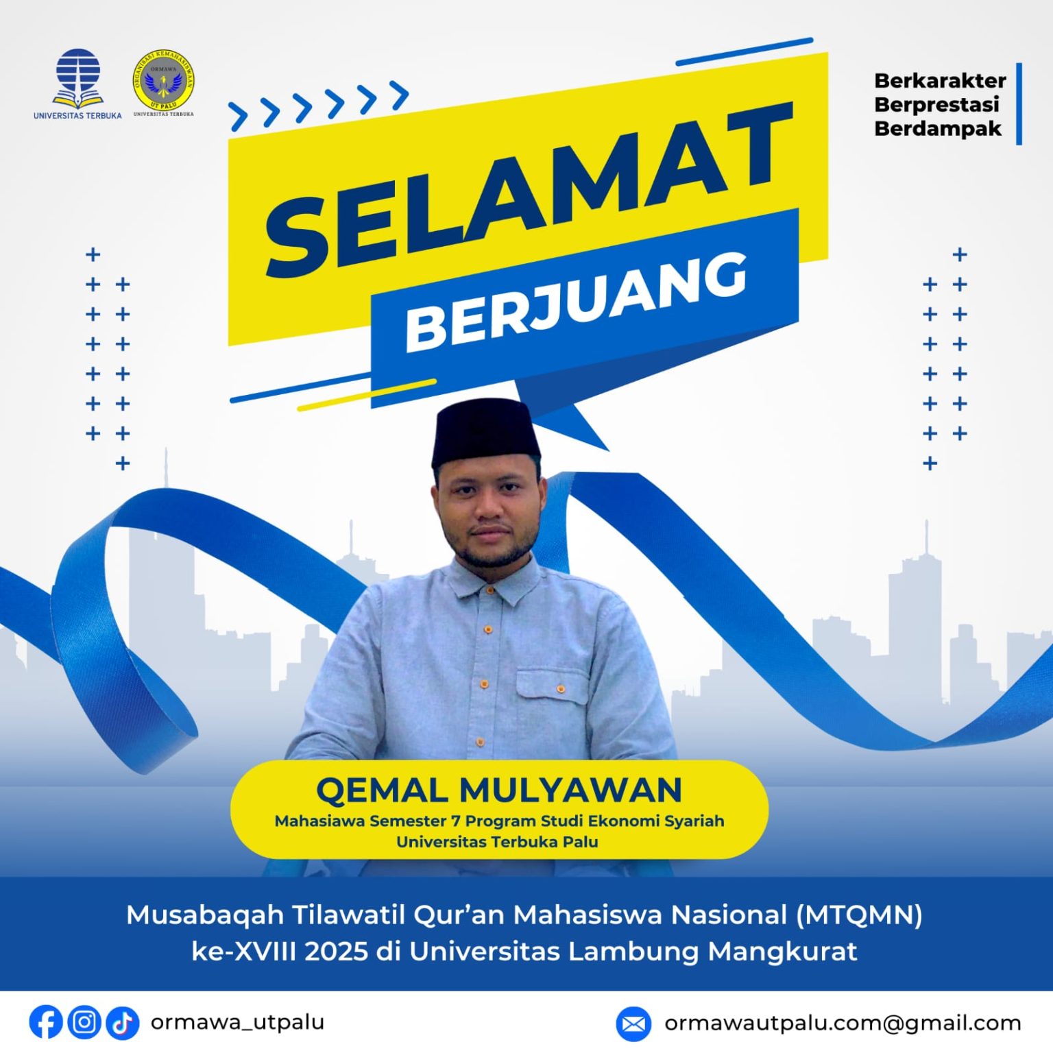 Mahasiswa UT Palu Mengikuti Kegiatan Nasional MTQMN XVIII 2025 - Universitas Terbuka Palu